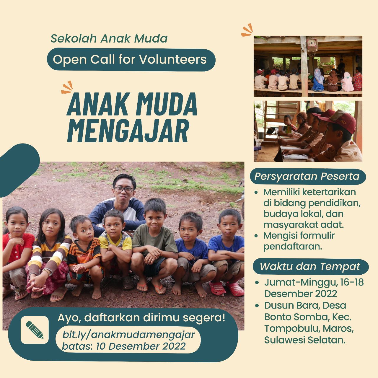 Sekolah Anak Muda Rekrut Relawan untuk Mengajar di Masyarakat Adat Bara ...